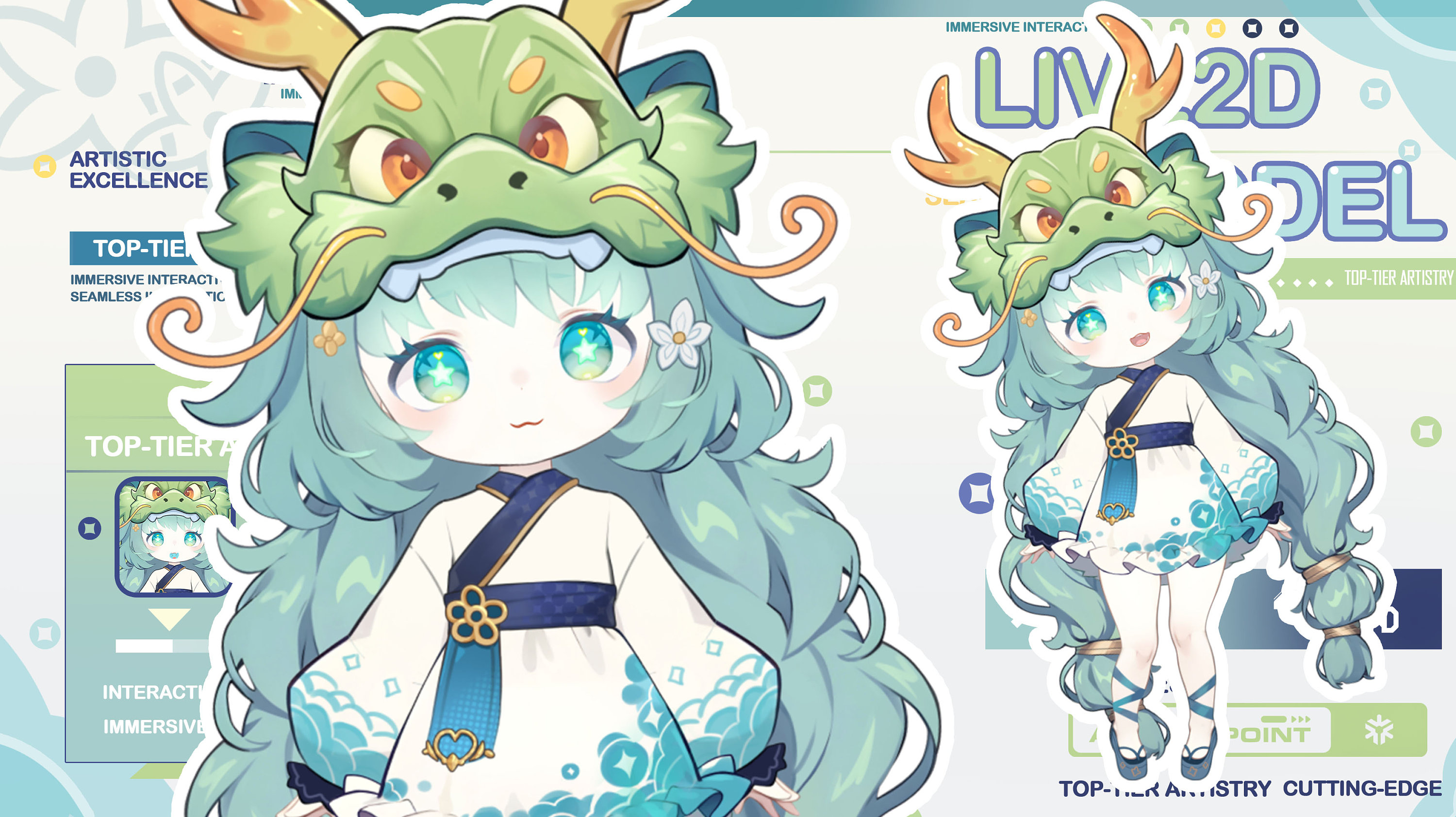 Modelo Live2d: Candy Coco limitado a Dragon Year Modelo Vtuber ...