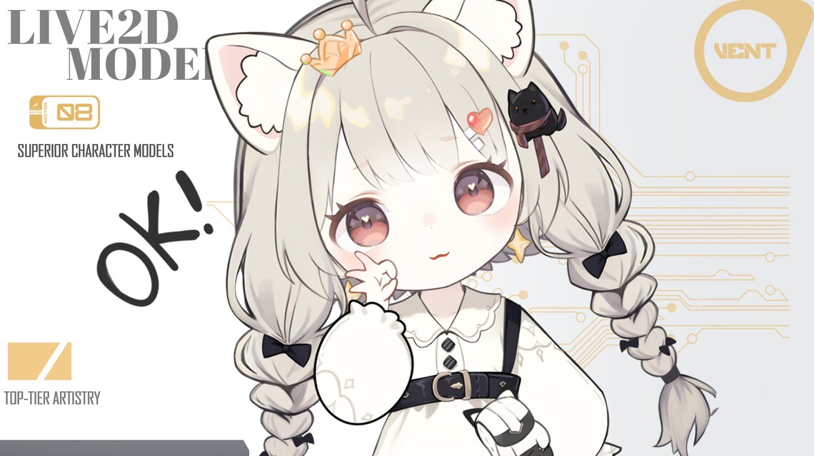 Live2d Model: Candy YOYO - Vtuber Model FULLY RIGGED - Ready to Use! - Etsy
