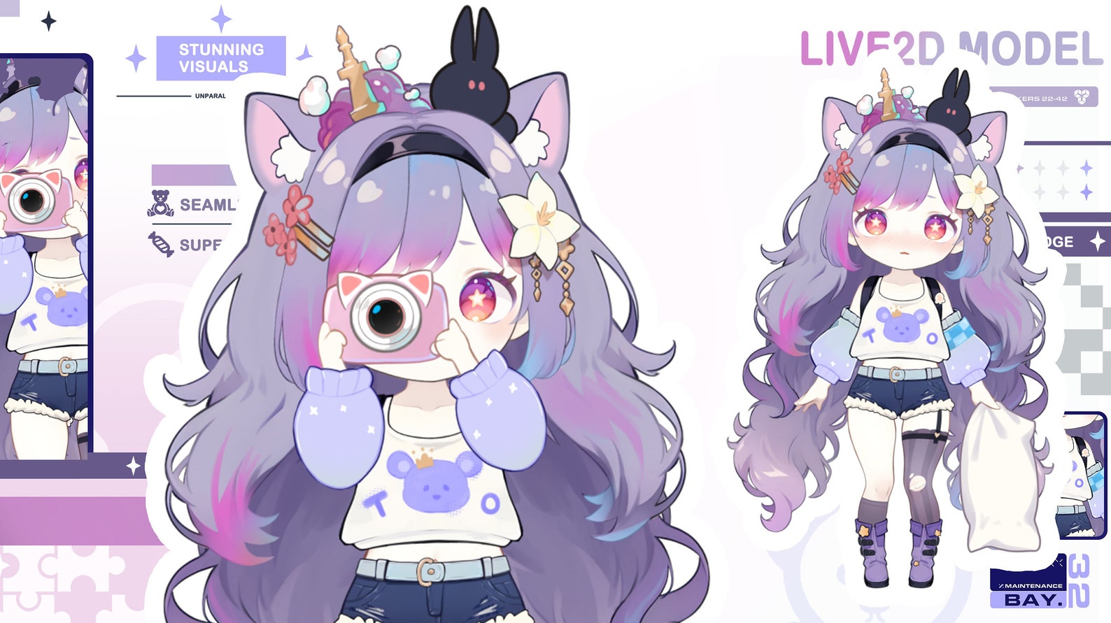 Live2d Model: Candy Yami - Vtuber Model FULLY RIGGED - Ready to Use! - Etsy