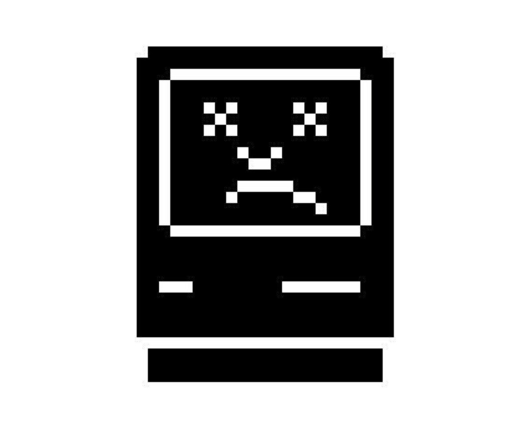 Sad Mac Vintage Vinyl Decal Window Sticker Music Apple Macintosh - Etsy