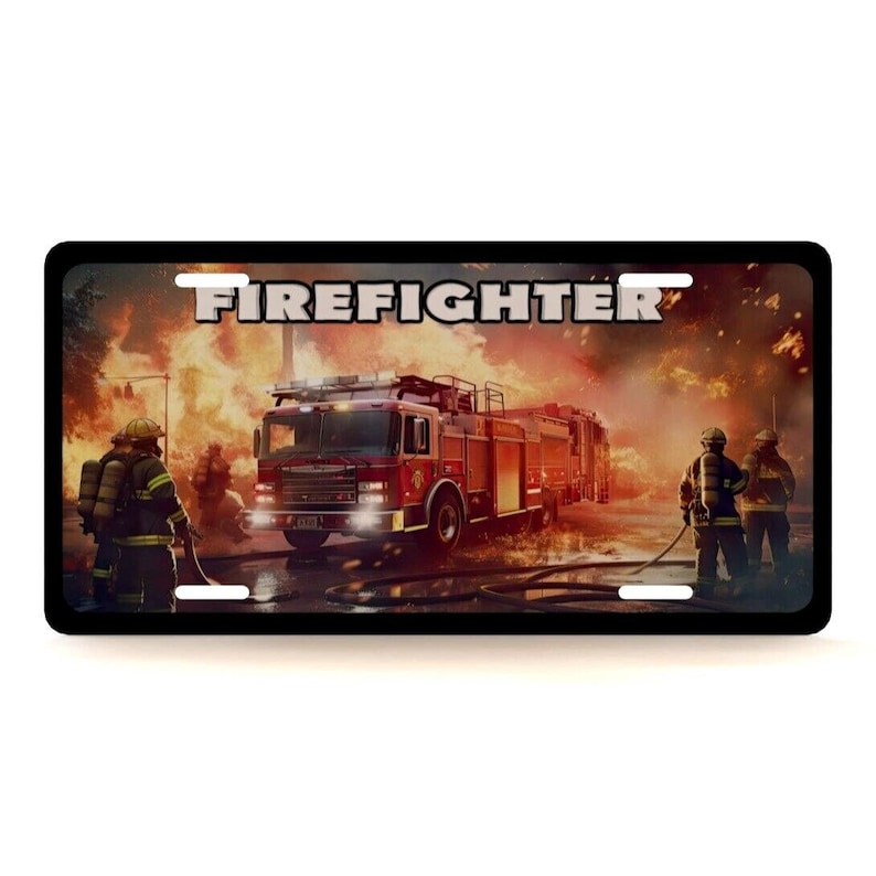 Firefighter Novelty License Plate - Etsy