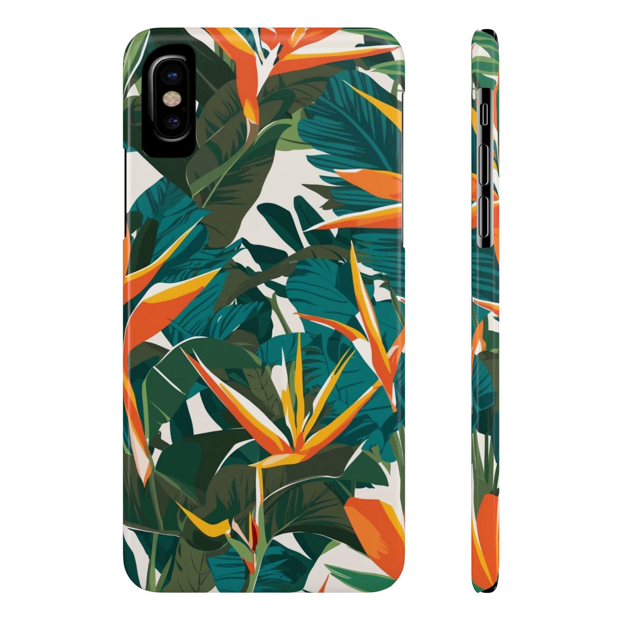 Tropical-inspired Floral Pattern With Oversized Leaves and Exotic ...