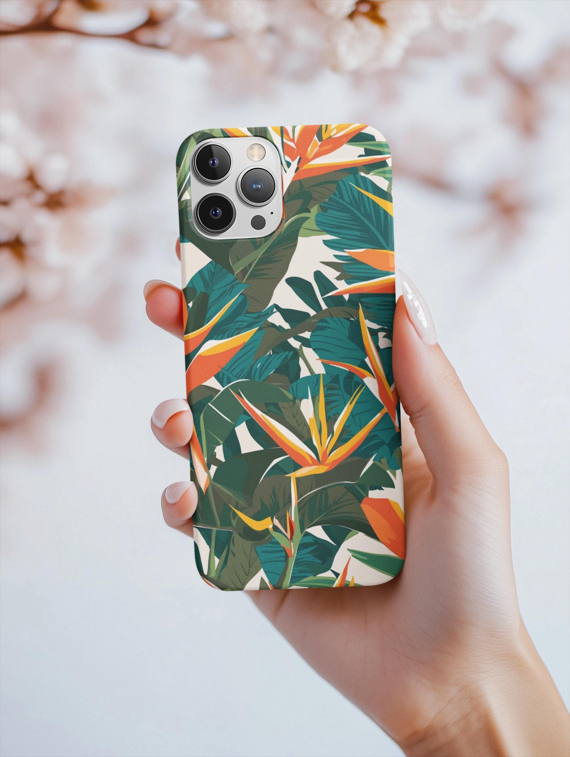Tropical-inspired Floral Pattern With Oversized Leaves and Exotic ...