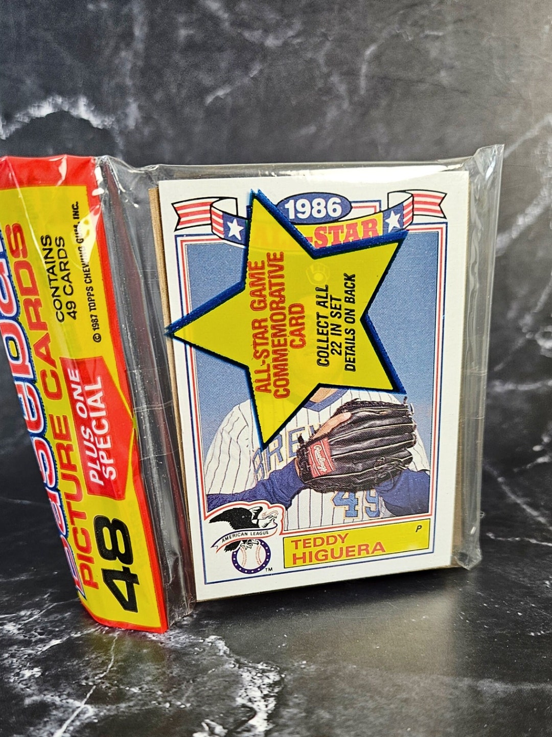 1980s Era Vintage Baseball Card Pack, 48 Trading Card Value Pack ...