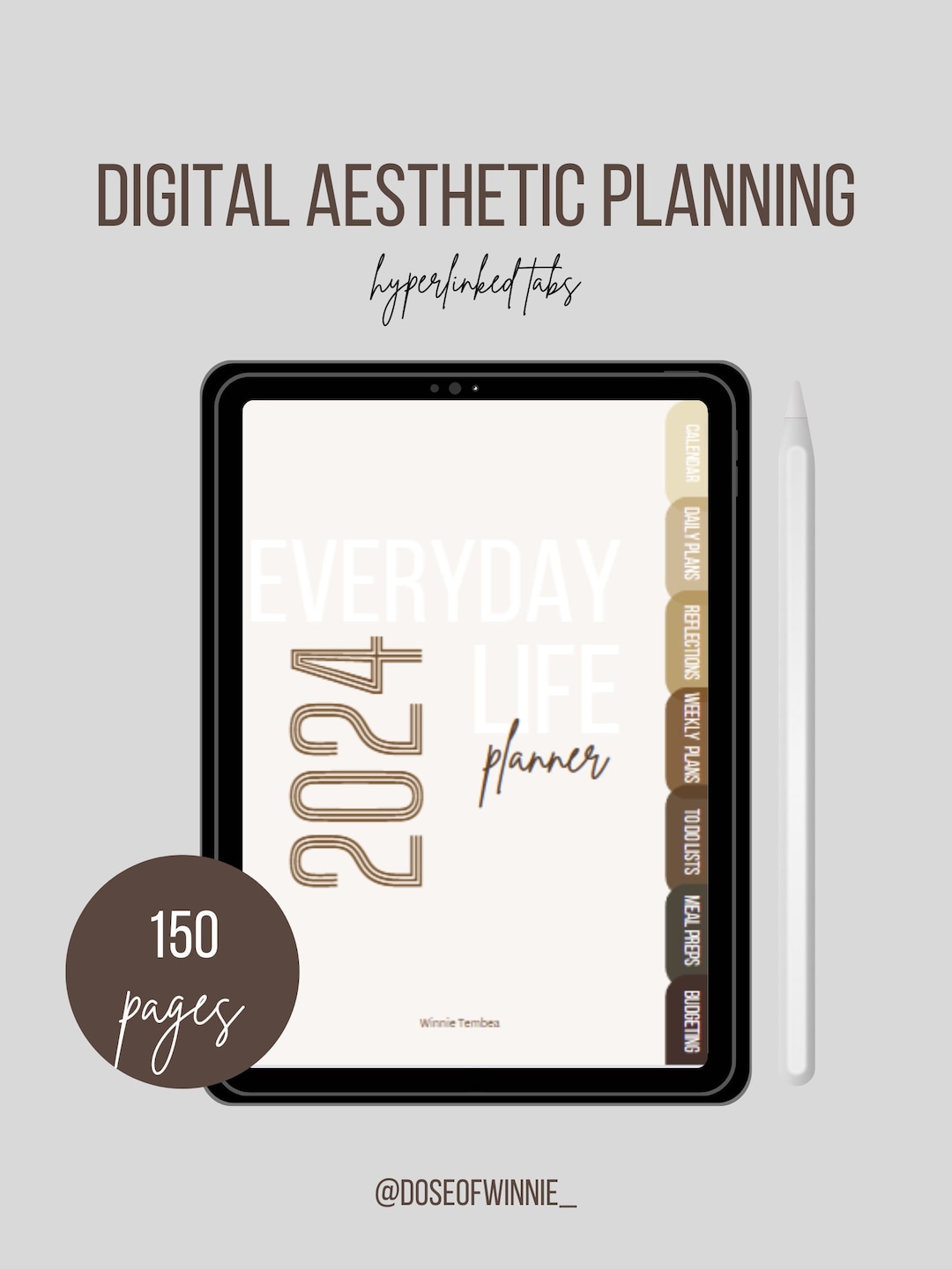 2024 Digital Planner | Aesthetic Planner | Instant Download - Etsy