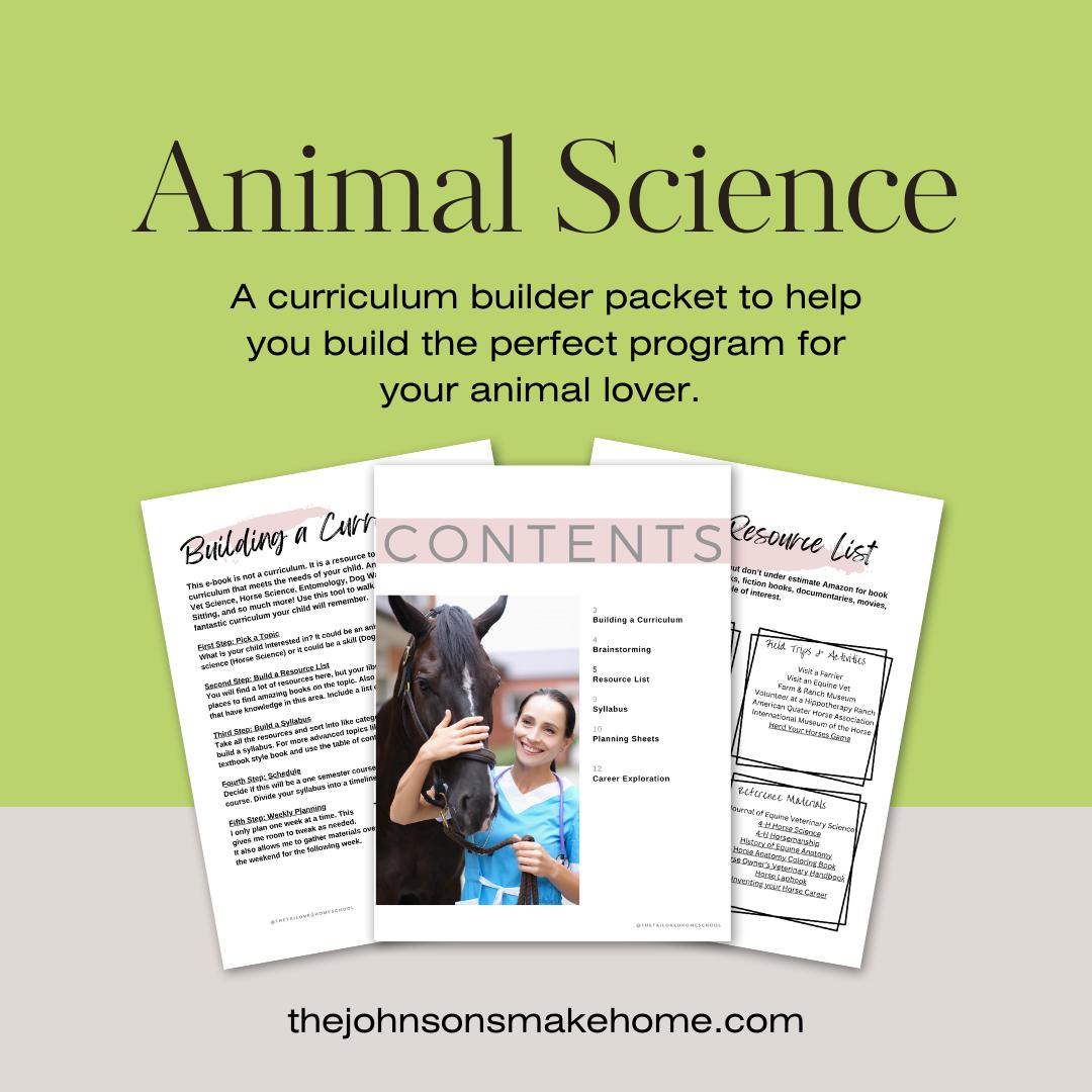 Animal Science Curriculum Builder - Etsy