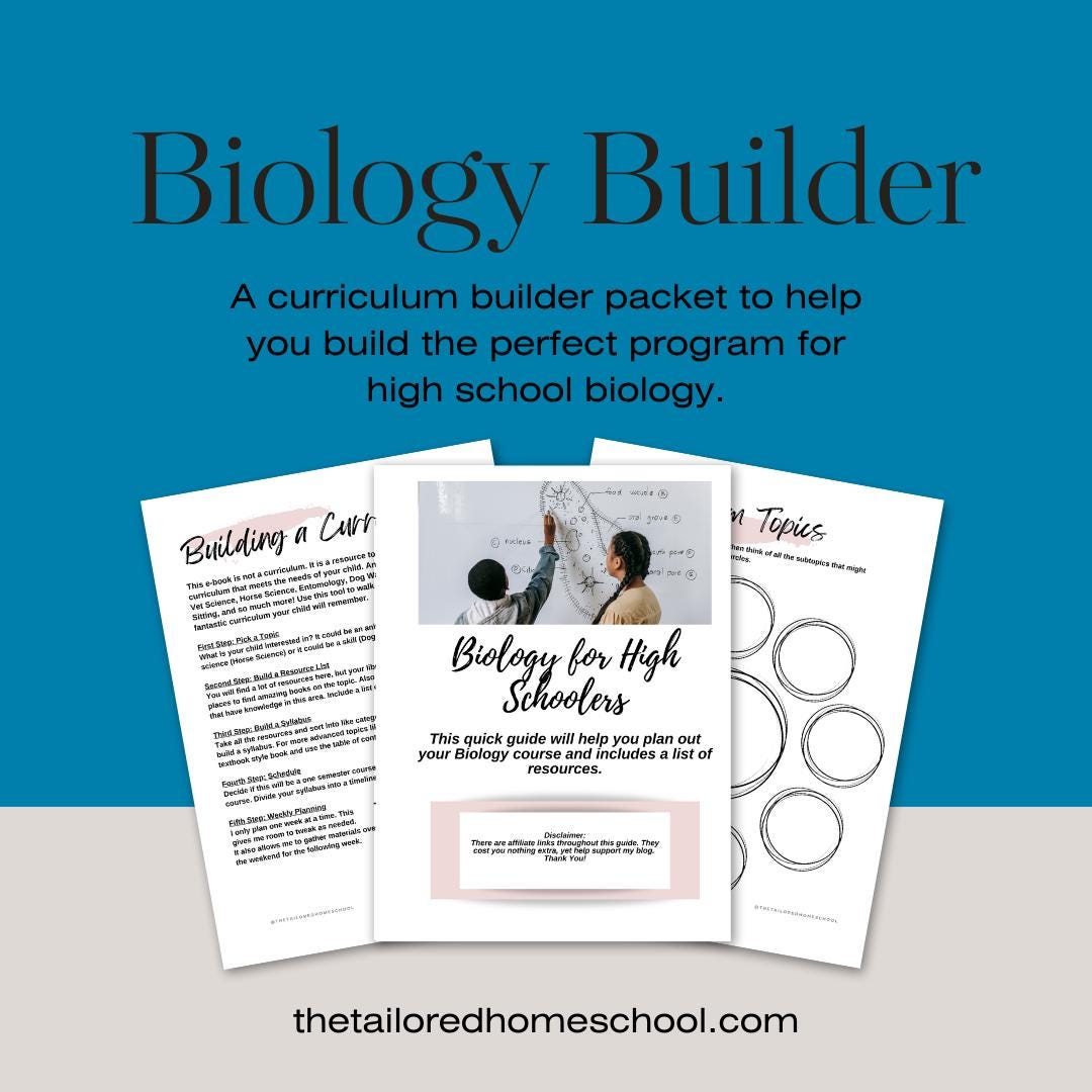 High School Biology Curriculum Builder - Etsy