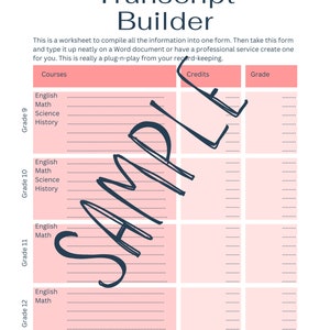 Out-of-the-box Transcript Builder - Etsy