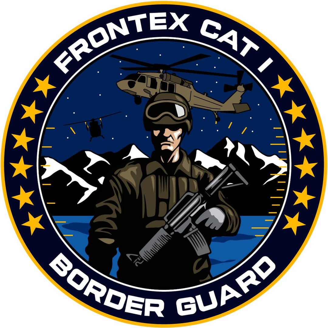 FRONTEX Border Police Patch Border Police Badge Border Guard Badge ...