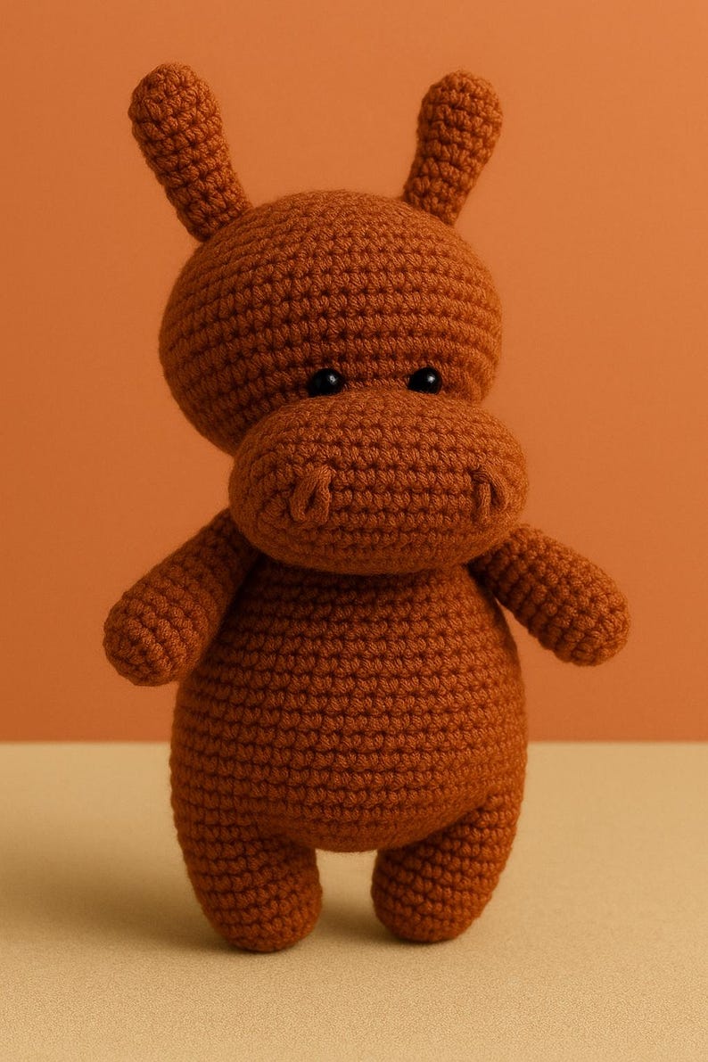 Jemmy the Hippo Amigurumi – Crochet Hippo Pattern PDF, Cute Plush Toy ...
