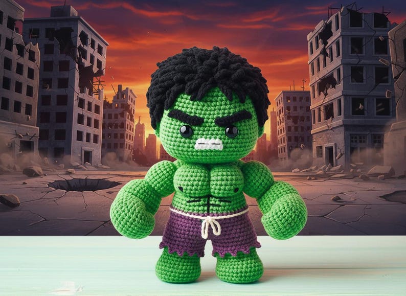 Hulk – DIY Amigurumi PDF Pattern, Cute Superhero Plush, Beginner ...
