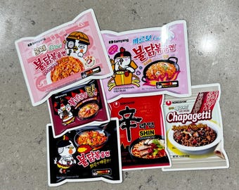 K-food Buldak Ramyun Sticker Sheet - Etsy