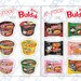 K-food Buldak Ramyun Sticker Sheet - Etsy