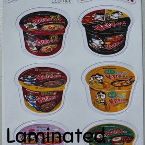 K-food Buldak Ramyun Sticker Sheet - Etsy