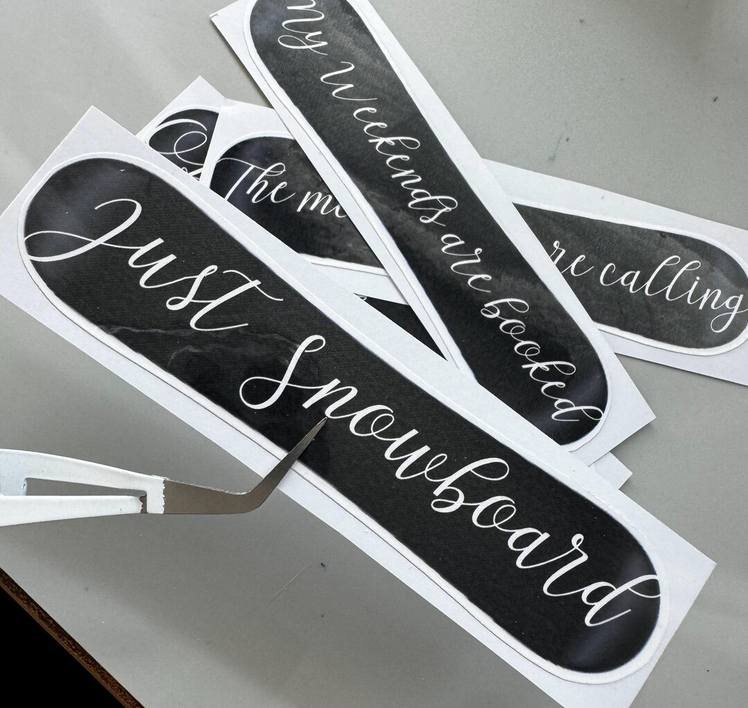 Snowboard Sticker W/ Quotes - Etsy