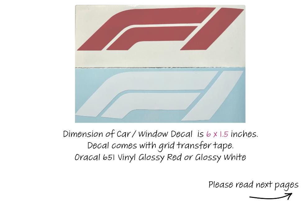Formula 1 Stickers and Decal - Etsy