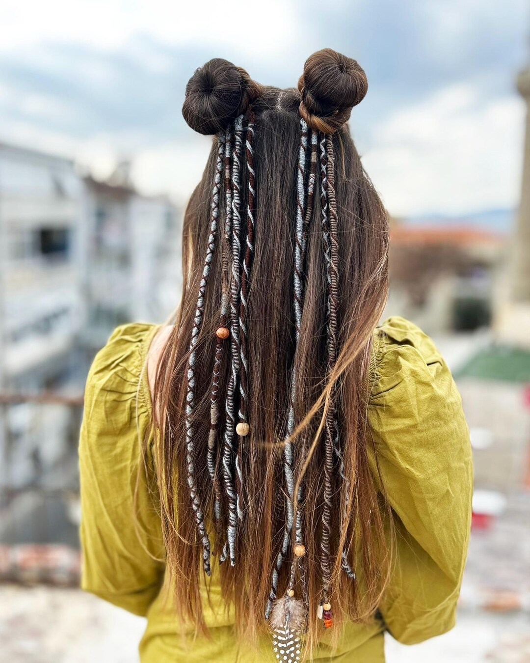 Clip in Dreadlocks, Boho Hair Extensions, Viking Braids on Hair Clips ...