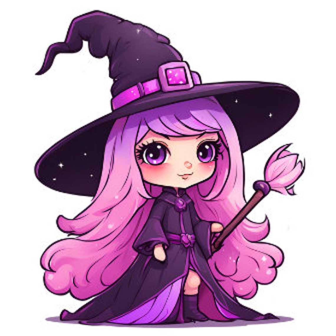 10 Chibi Style Witch Emotes Twitch/discord Emote high Quality PNG Files ...