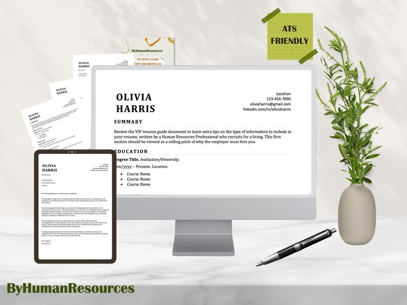 Student Resume Template Intern CV Co-op ATS Friendly. Word, Google Docs ...
