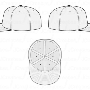 Adjustable Five Panel Cap Vector Mockup - Customizable Hat Template - Etsy