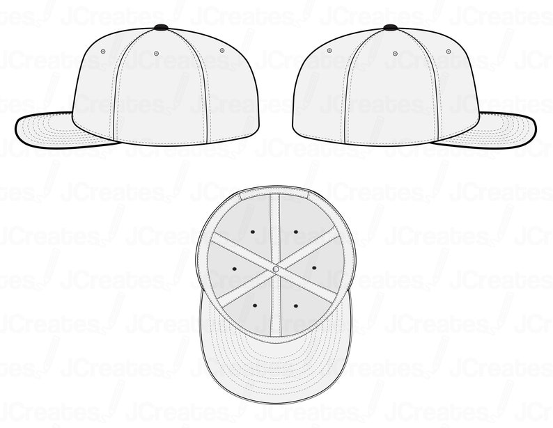Adjustable Five Panel Cap Vector Mockup - Customizable Hat Template - Etsy