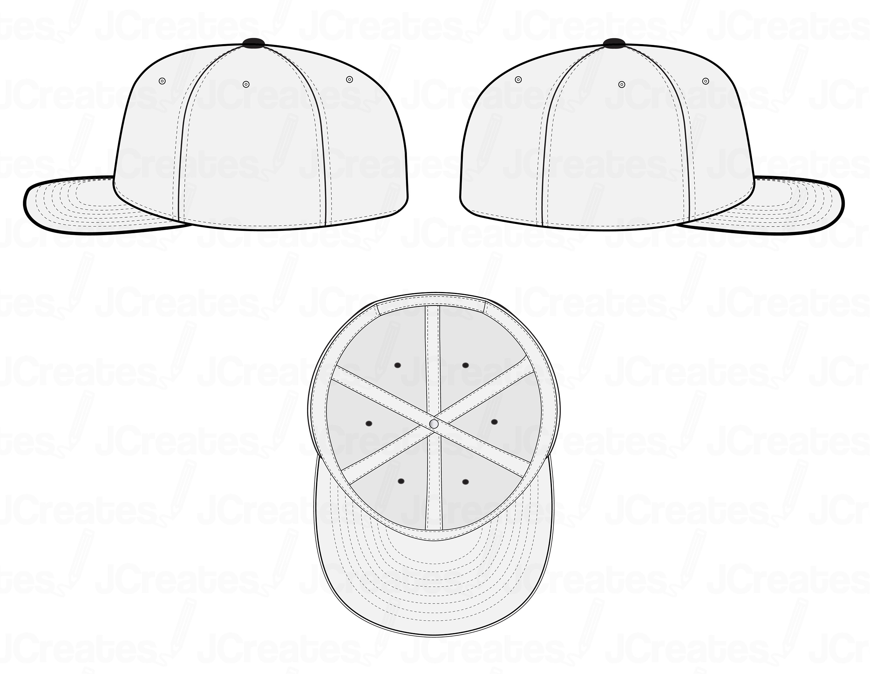 Adjustable Five Panel Cap Vector Mockup - Customizable Hat Template - Etsy