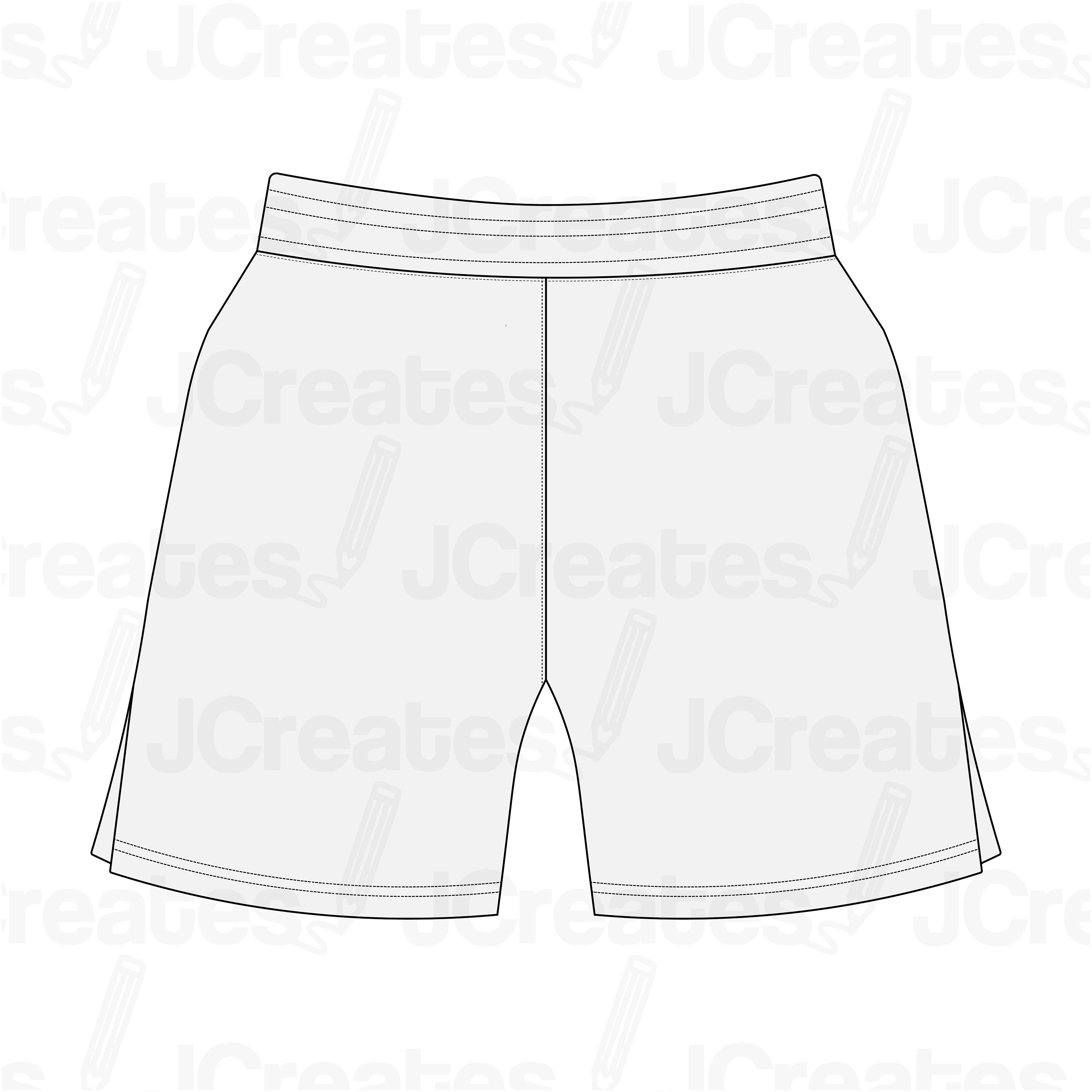 Gym Shorts Vector Mockup - Customizable Gym Shorts Template | Instant ...