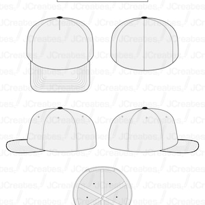 Digital Three-pack Cap Vector Mockup Bundle - Customizable Hat ...