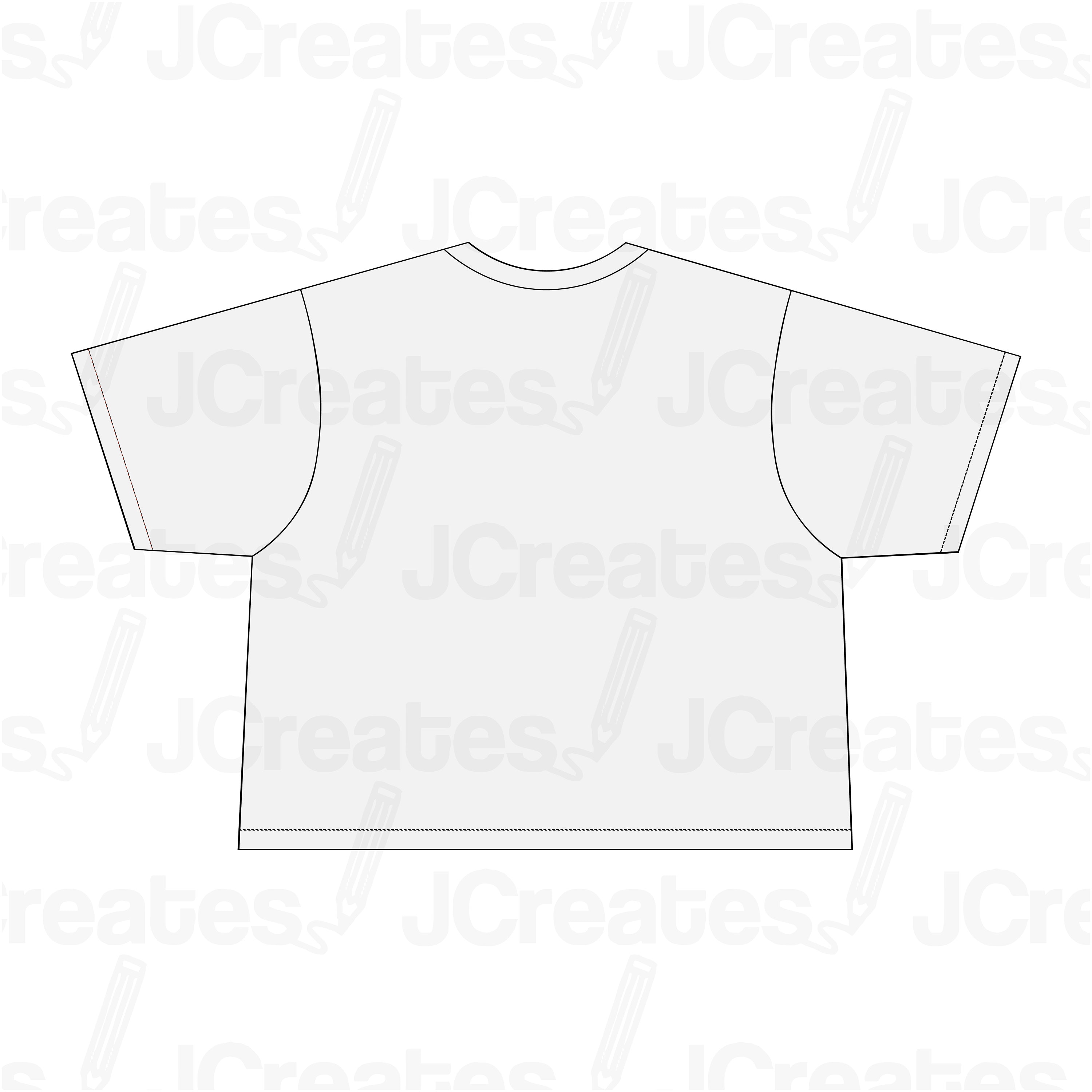 Boxy T-shirt Vector Mockup - Customizable T-shirt Template | Instant ...
