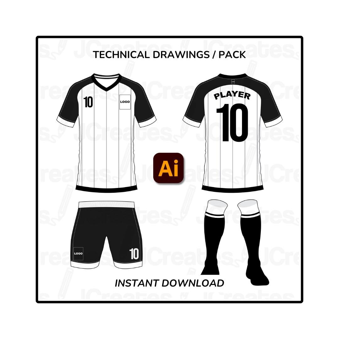Soccer Apparel Kit Vector Mockup - Customizable Template | Instant ...