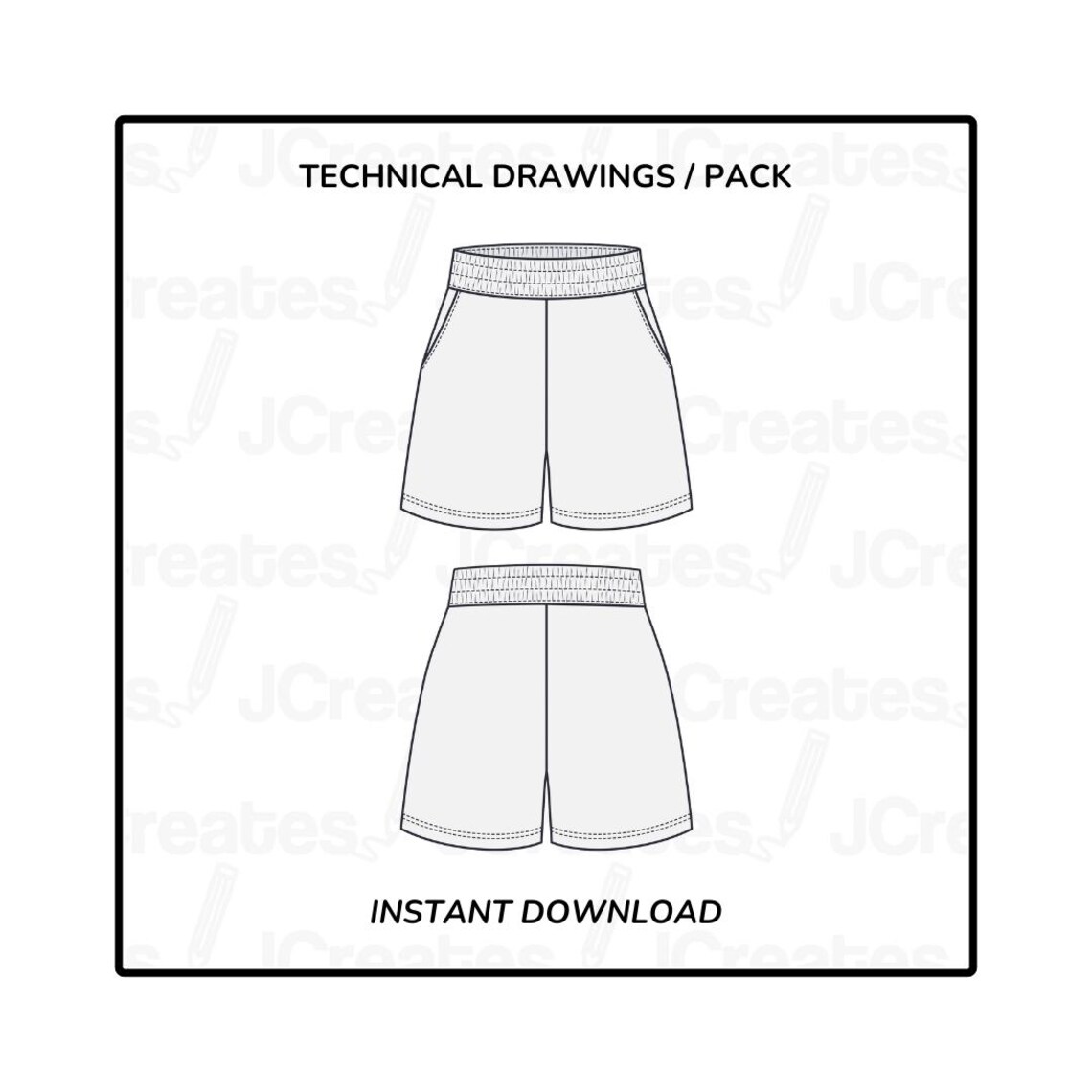 Running Shorts Vector Mockup - Customizable Gym Shorts Template ...