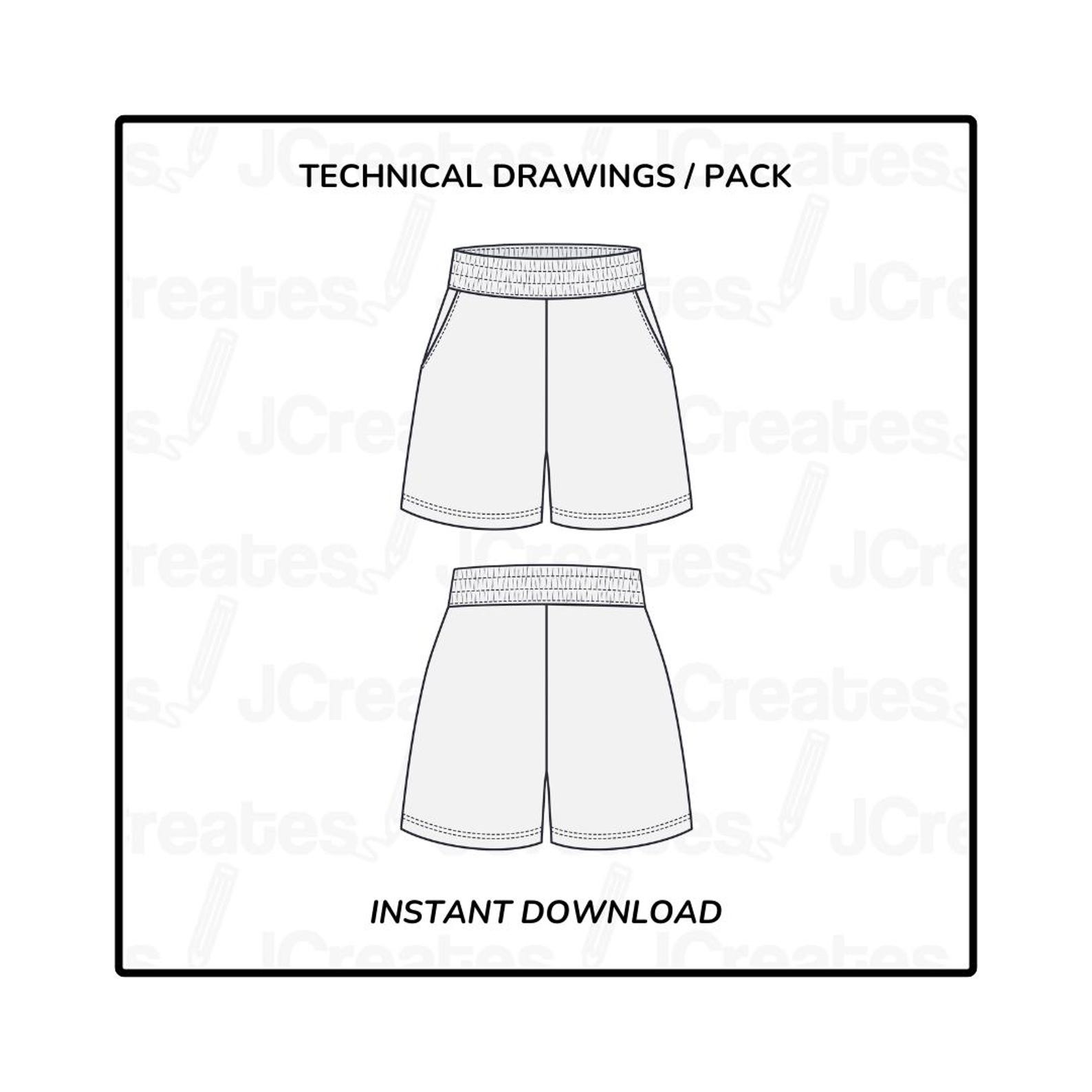 Running Shorts Vector Mockup Customizable Gym Shorts Template Instant ...