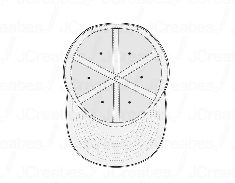 Adjustable Five Panel Cap Vector Mockup - Customizable Hat Template - Etsy