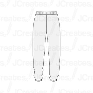 Sweatpants Vector Mockup - Customizable Sweatpants Template | Instant ...