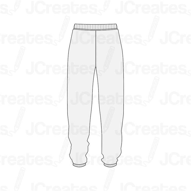Sweatpants Vector Mockup - Customizable Sweatpants Template | Instant ...