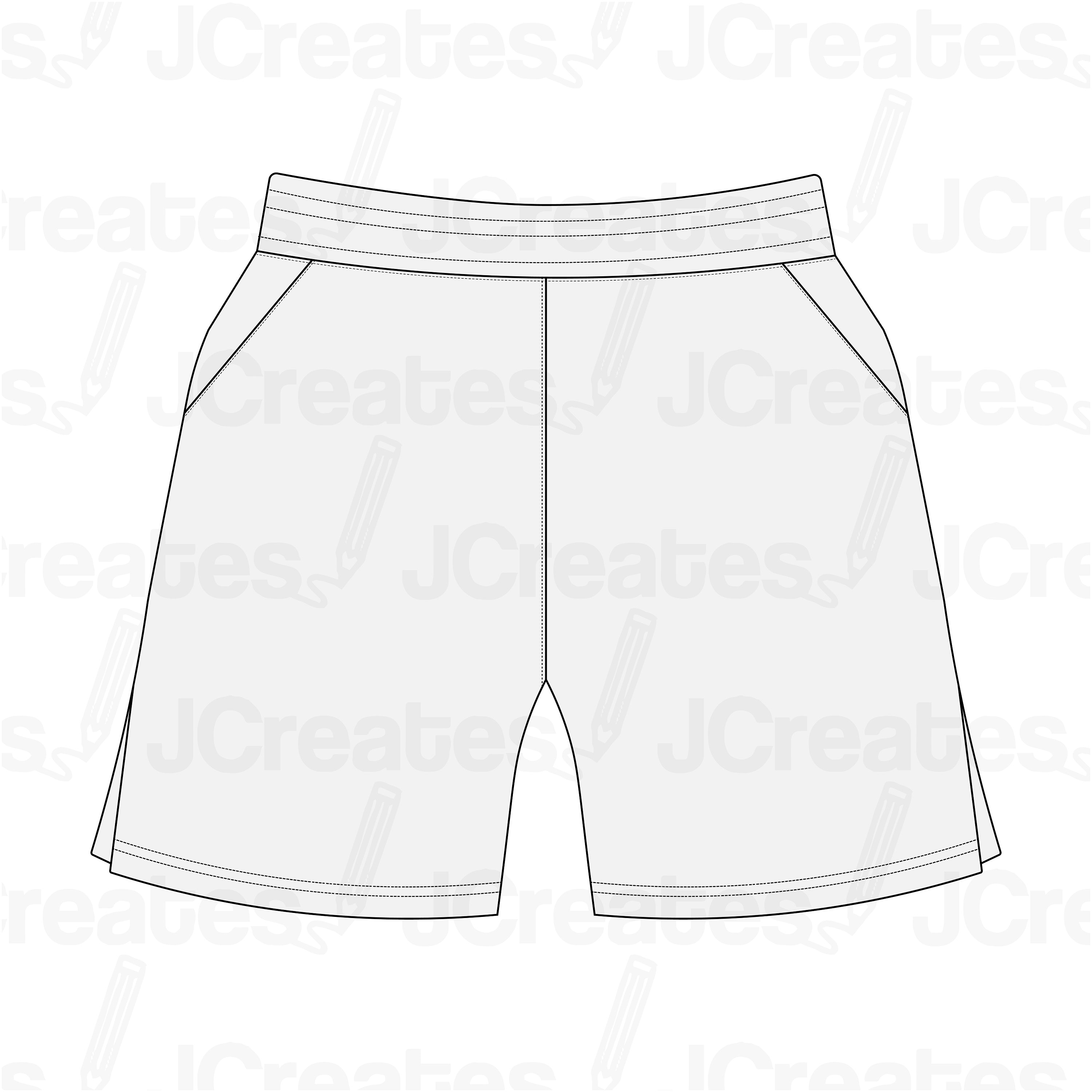Gym Shorts Vector Mockup - Customizable Gym Shorts Template | Instant ...