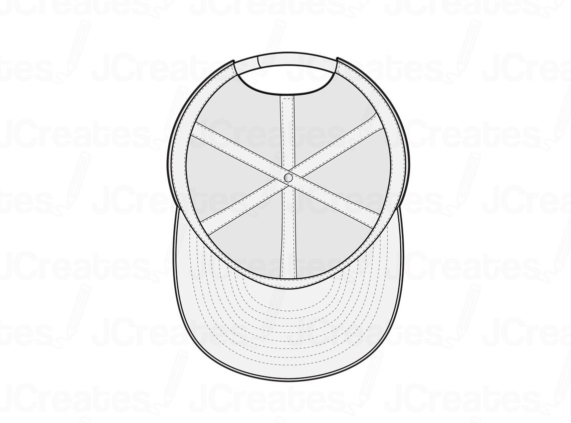 Adjustable Six Panel Cap Vector Mockup - Customizable Hat Template - Etsy