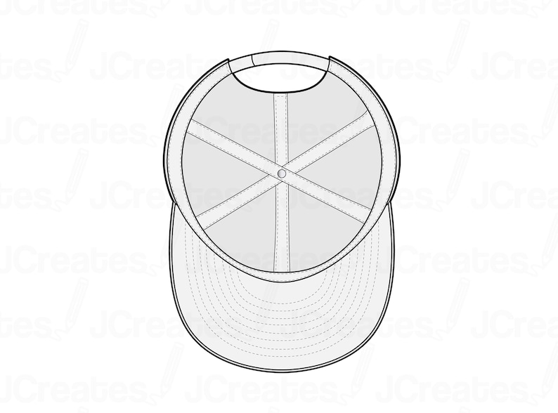 Adjustable Six Panel Cap Vector Mockup - Customizable Hat Template - Etsy