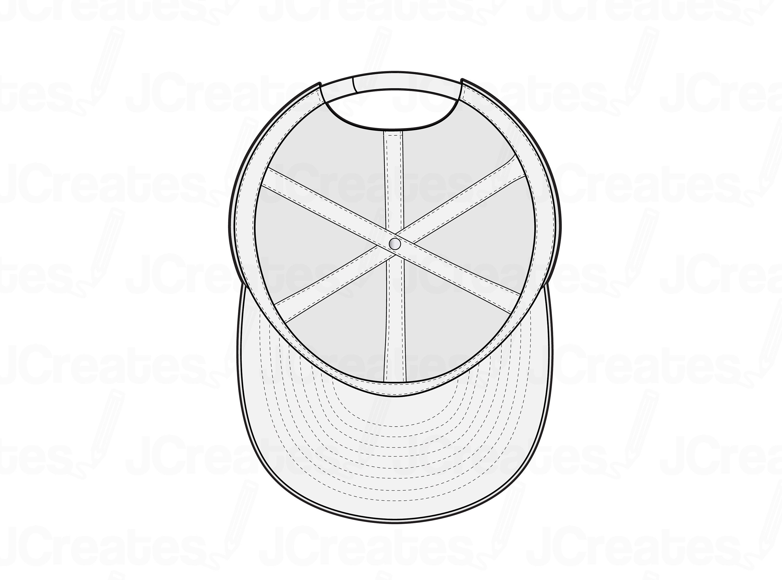Adjustable Six Panel Cap Vector Mockup - Customizable Hat Template - Etsy
