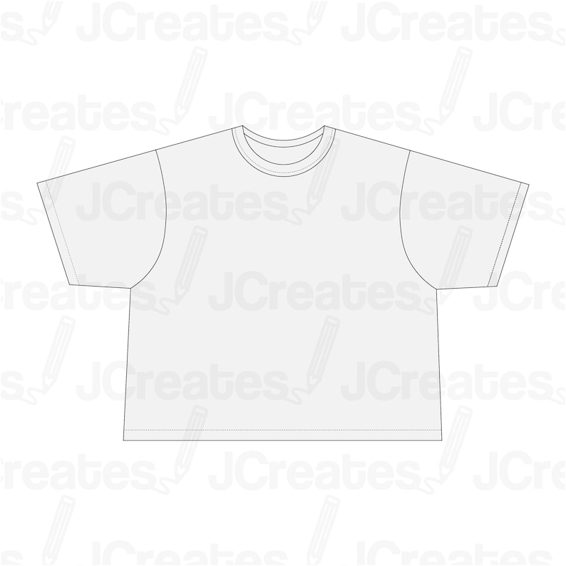 Boxy T-shirt Vector Mockup - Customizable T-shirt Template | Instant ...