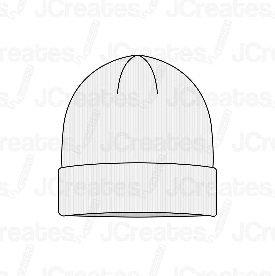 Beanie Vector Mockup - Customizable Beanie Template - Etsy
