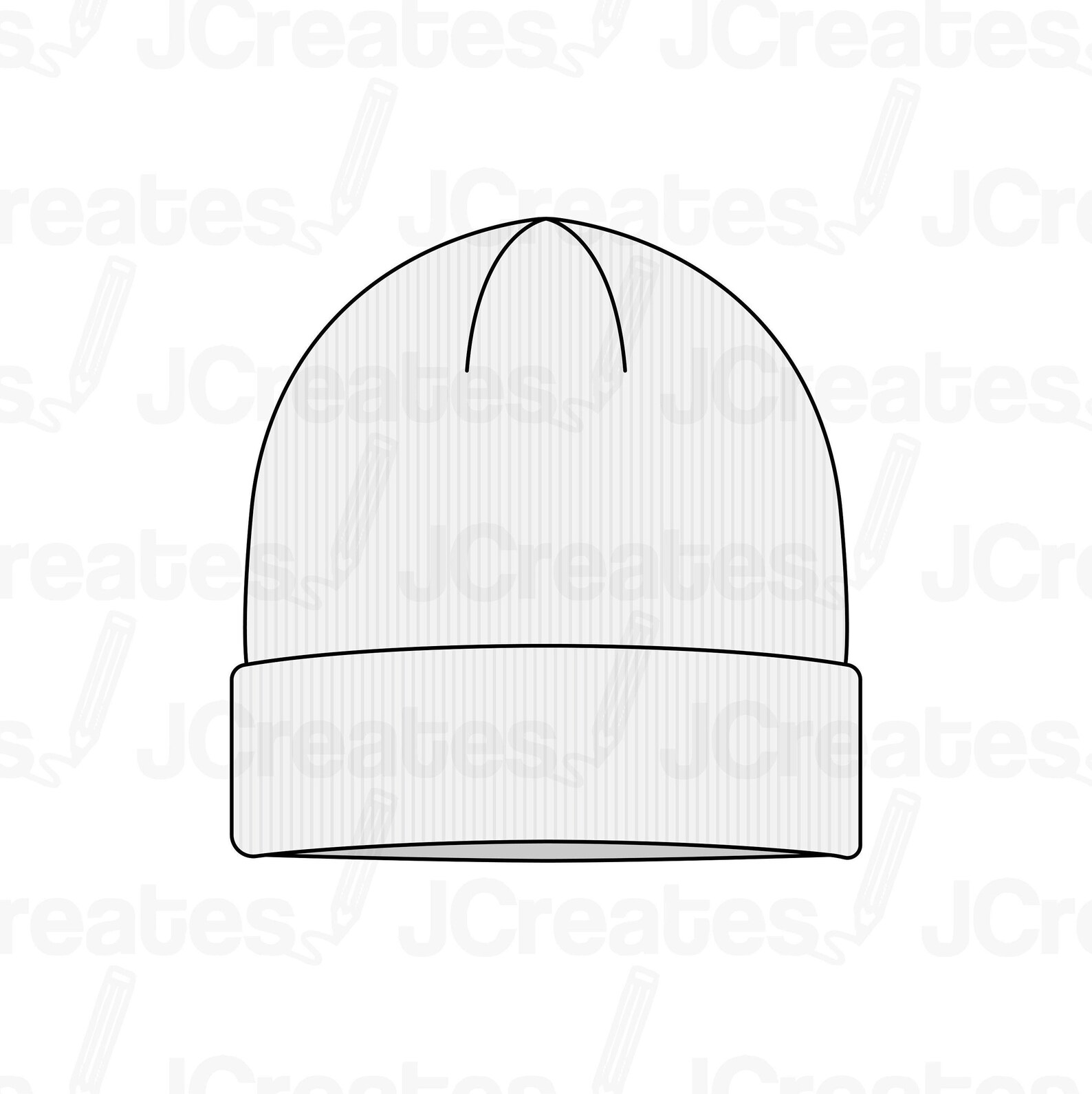 Beanie Vector Mockup - Customizable Beanie Template - Etsy