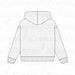Boxy Zip-up Hoodie Vector Mockup - Customizable Hoodie Template ...
