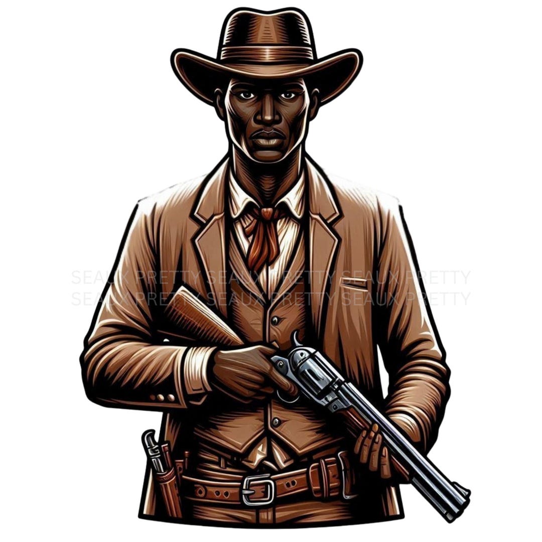 Black Cowboy PNG, Cowboy Design, Black Rodeo, African American Western ...