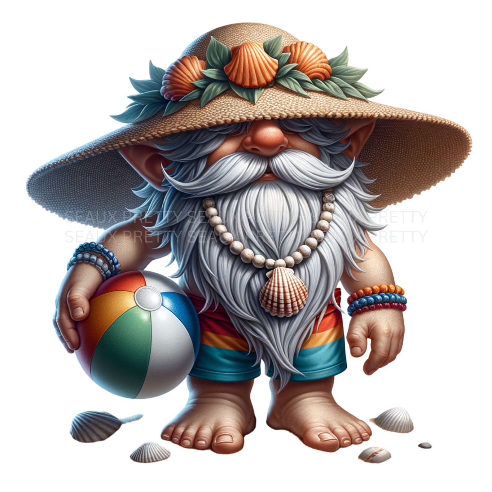Watercolor Beach Gnome PNG, Gnome PNG, Ocean Gnome, Gnome PNG ...