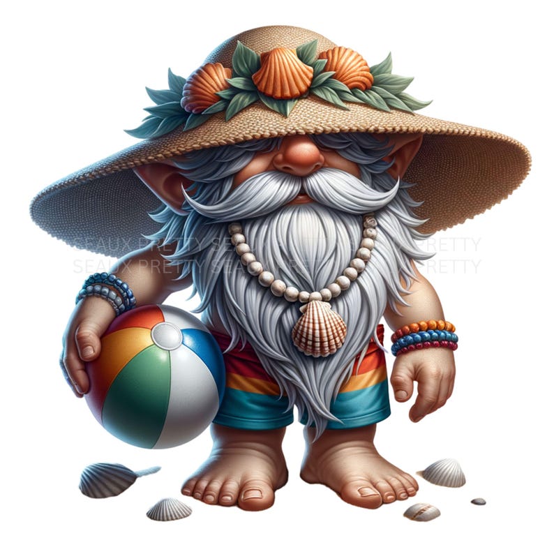 Watercolor Beach Gnome PNG, Gnome PNG, Ocean Gnome, Gnome PNG ...