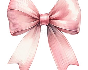 Ribbon Coquette Bow PNG, Watercolor Bow PNG, Bow Png, Coquette Bow Png ...