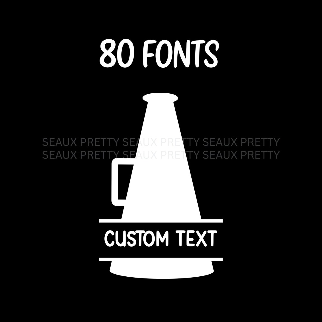 Custom Megaphone Decal, Personalized Megaphone Decal, Sports Decals ...