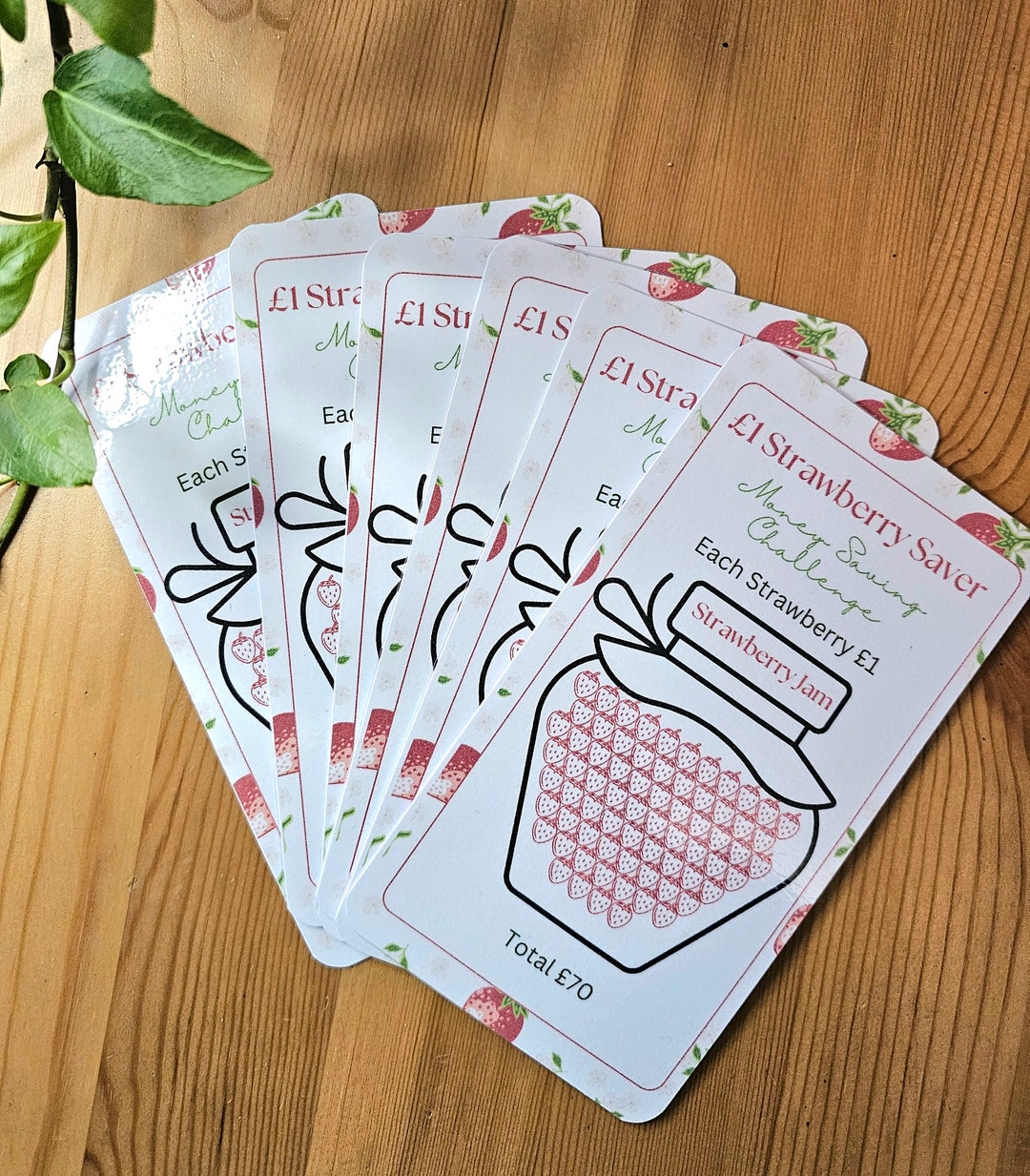1 Pound Strawberry Saver Money Saving Challenge A6 Binder Laminated ...