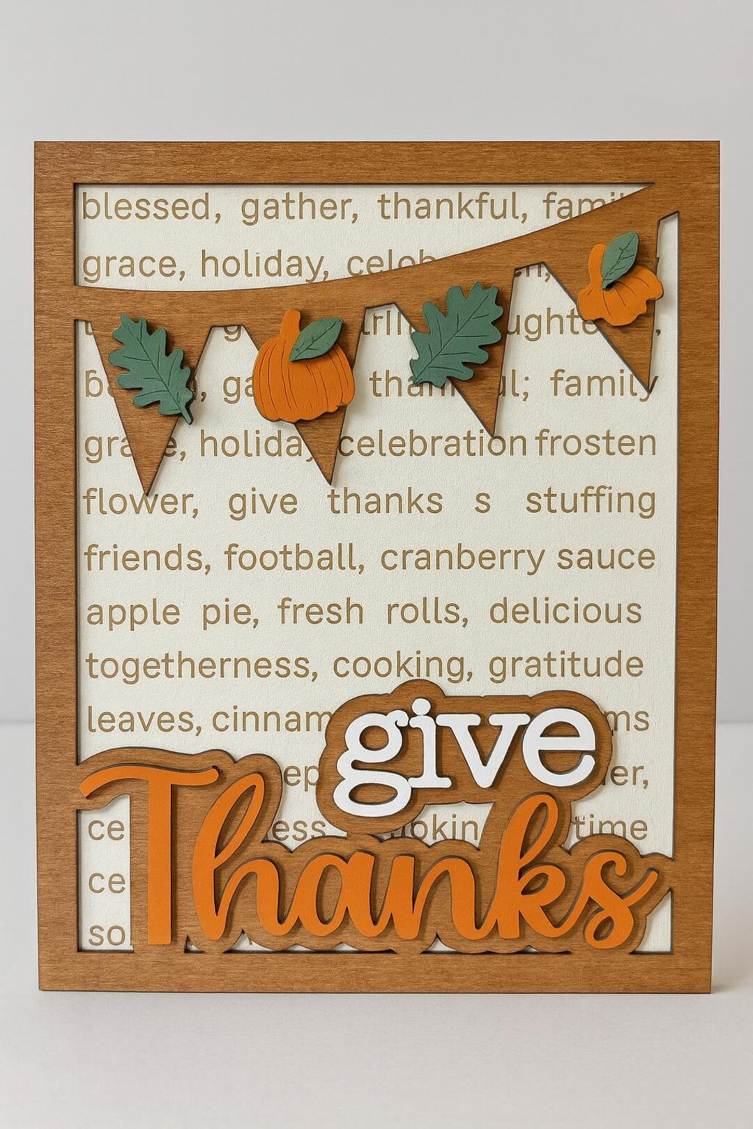 Give Thanks Wall Art – 8x10.5" Fall and Thanksgiving Home Décor - Etsy